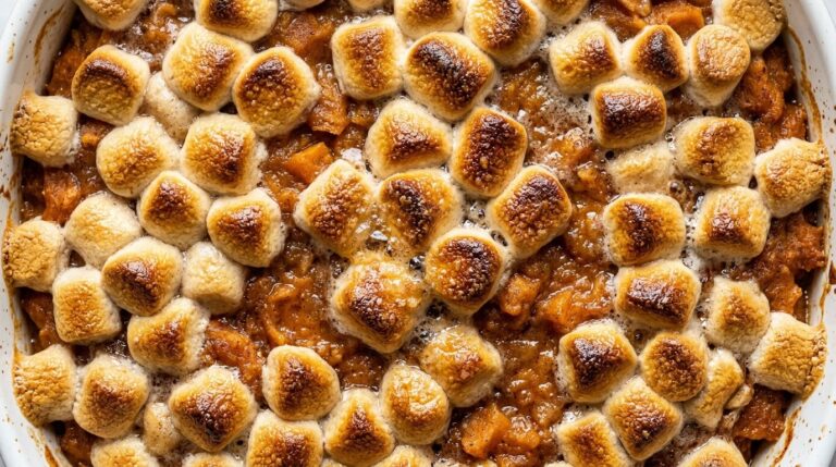 Sweet Potato Casserole with Canned Yams and Marshmallows